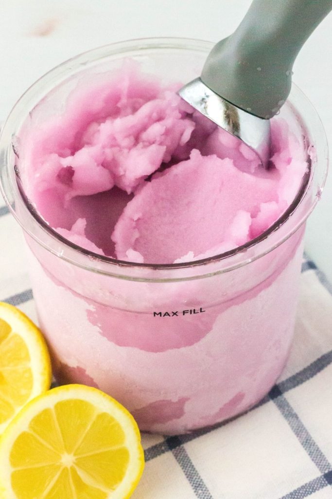 Ninja Creami Violet Lemonade Sorbet - I Dream of Ice Cream