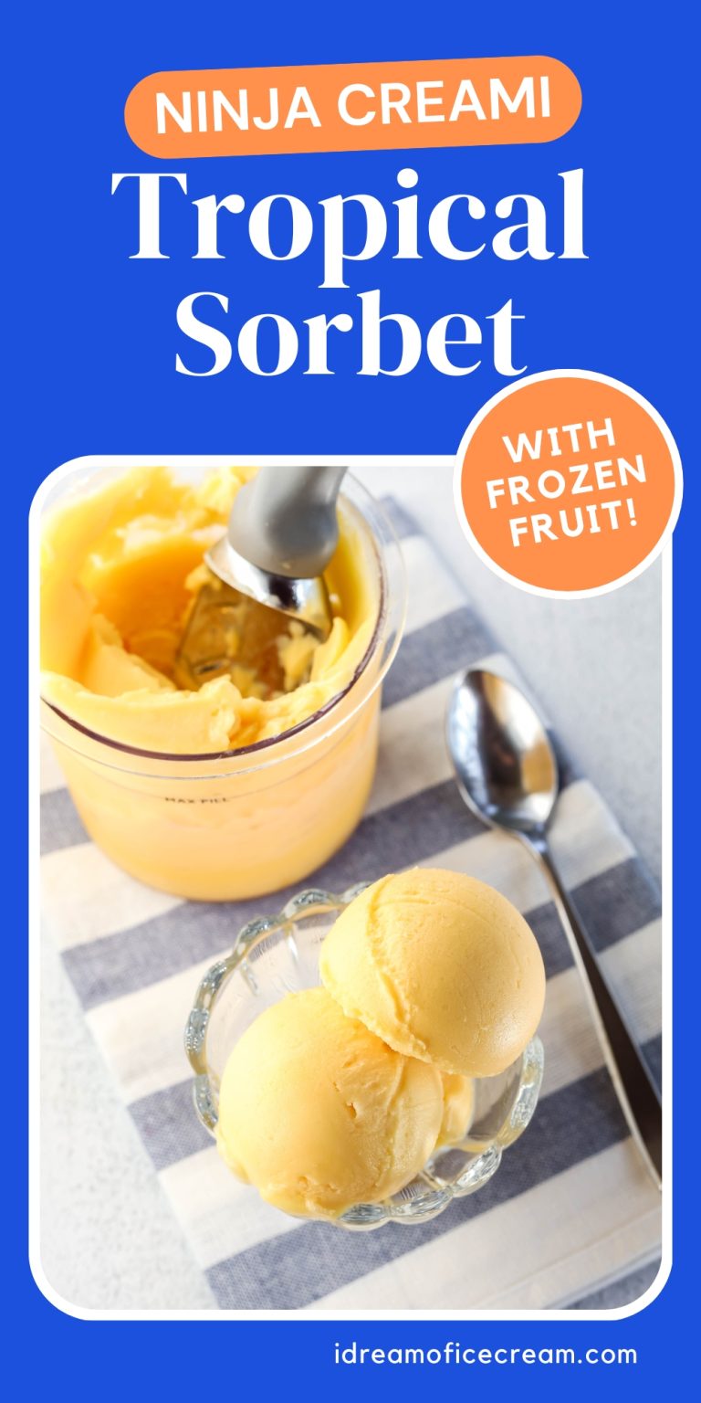 Ninja Creami Tropical Fruit Sorbet (With Frozen Fruit) - I Dream of Ice ...